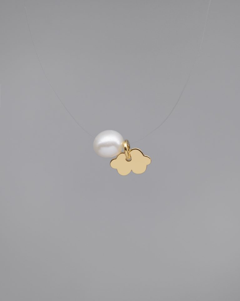 Invisible Pearl With Small Cloud Necklace - Cloud&Co