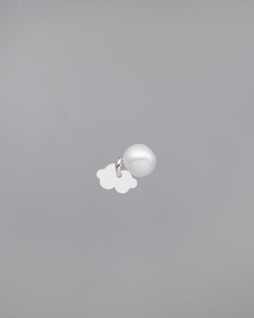 Invisible Pearl With Small Cloud Necklace - Cloud&Co